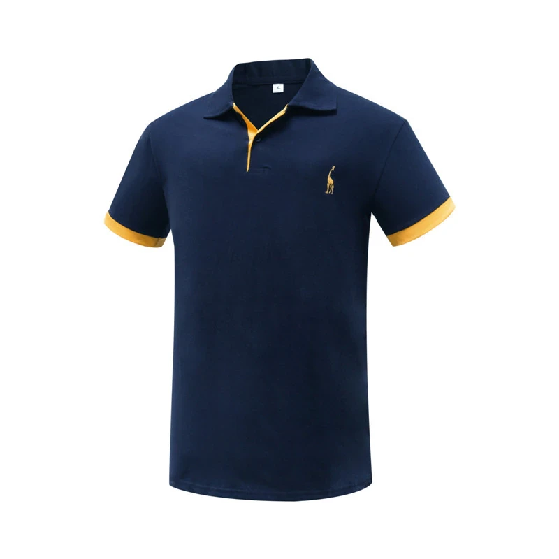 Europe size Summer Short Sleeve Solid Polo Shirt - FleetCart