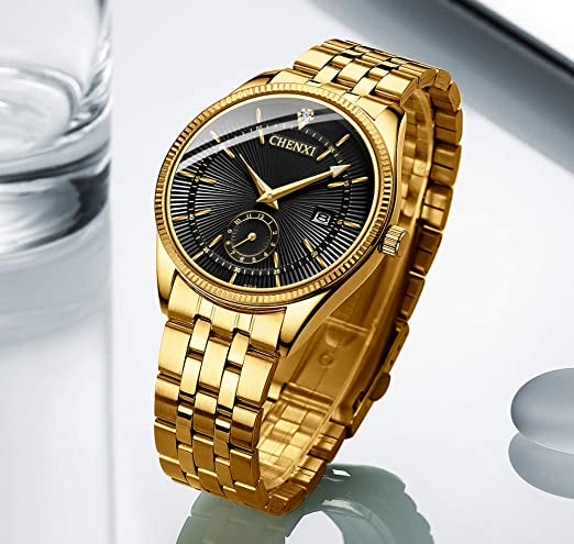 Fanmis Men's Luxury Analog Quartz Gold Wrist Watches - FleetCart
