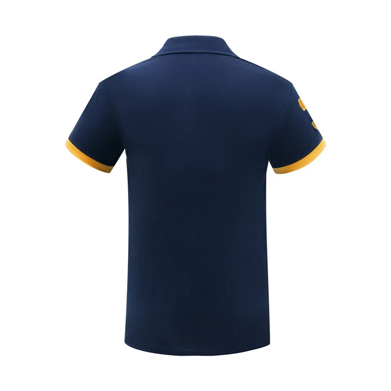 Europe size Summer Short Sleeve Solid Polo Shirt - FleetCart